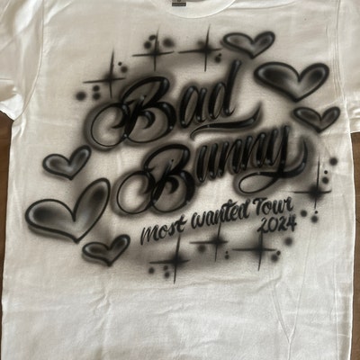 Airbrush T Shirt Script Hearts Name - Etsy