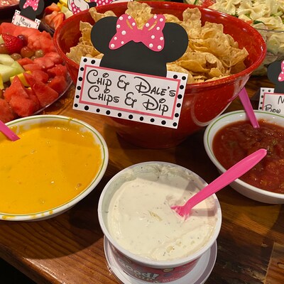 Minnie Mouse Food Signs-set of 8 - Etsy