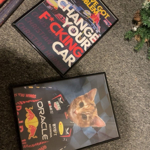 Red Ball, Formula Racing Car, F1 Driver Team Pet Portrait, Custom Dog ...