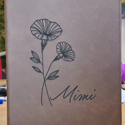 Custom Initial Coaster Set, 6 Piece Coaster Set, Vegan Leather Coaster ...