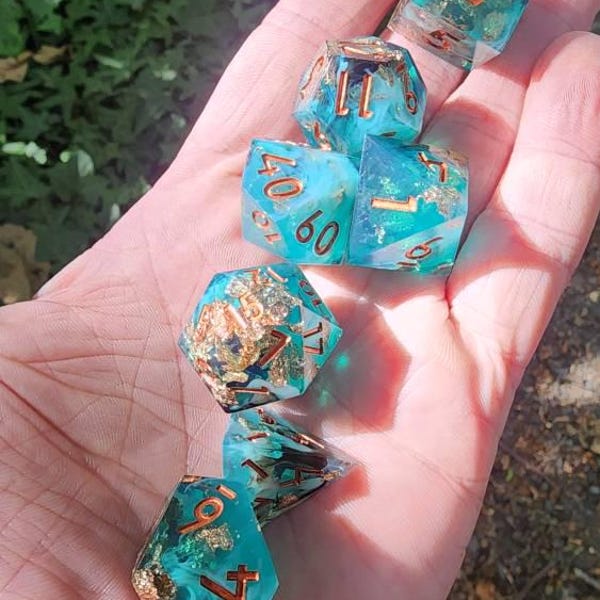 Space Dice / Cosmic Burst - Sharp Edge Dice for Dnd / Dnd Resin Dice ...