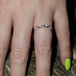 Hexagon Cut Blue Sapphire Ring Unique Rose Gold Engagement Ring ...