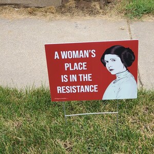 Princess Leia Resistance Yard Sign // 2-sided // Protest Lawn Sign ...