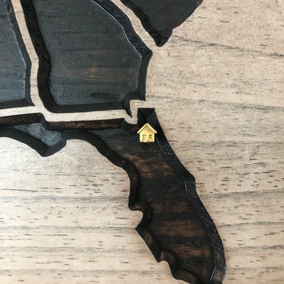 Gold & Silver House Push Pins, Golden House Pin, Cabin Pushpin, Cottage ...