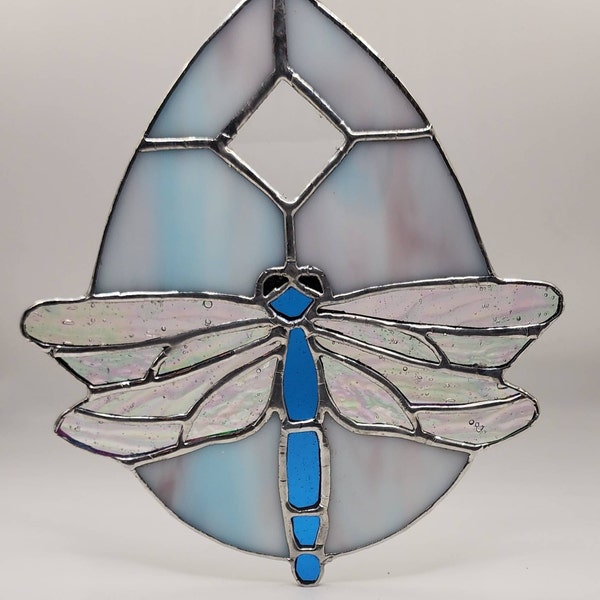 Dragonfly 2 Teardrop Stained Glass Pattern - Etsy