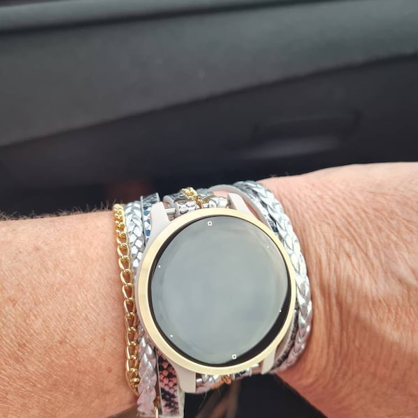 Garmin Venu Watch Band Snake Skin Gold Chain Bracelet for Garmin Venu ...