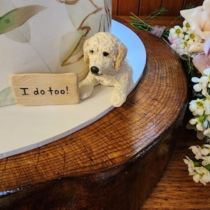 Dog Eating Wedding Cake Topper Made in Australia, Pet Cake Topper ...