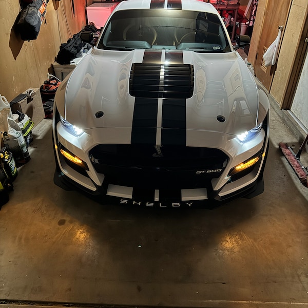 White Front Spoiler Letters for Shelby GT500 2020+ Car Accessories ABS ...