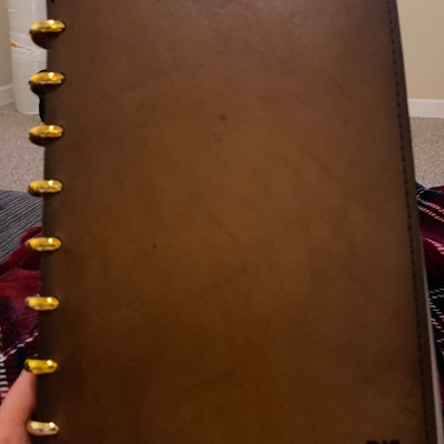 Discbound Leather Planner Cover, Personalized Planner Cover, Classic ...