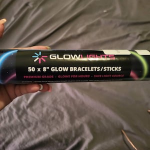 50 X Personalized 8 Glow Bracelets Necklaces Light Sticks Imprinted W ...