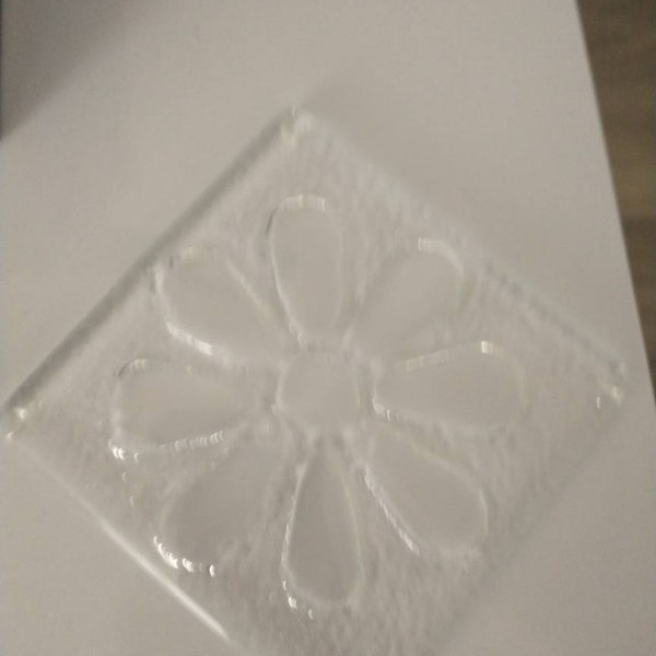 Wave in a Box Fused Glass Wave Wall Art Sun 25x25cm(10"), Turquoise ...