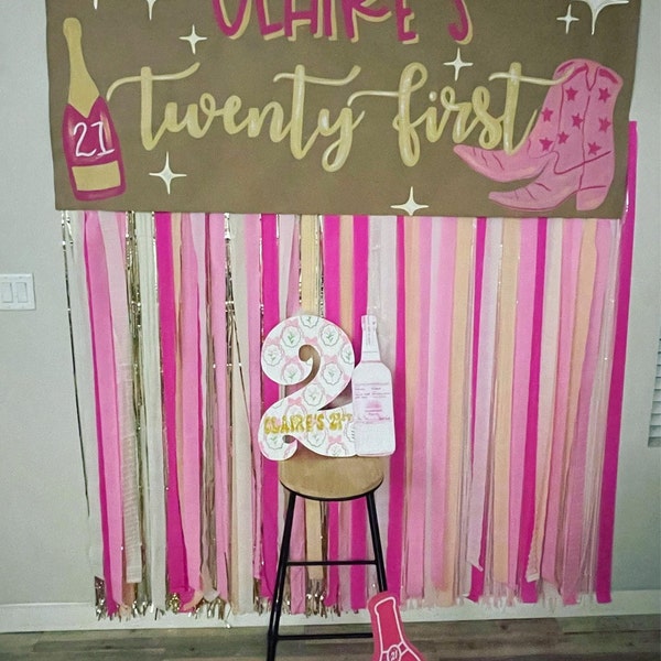 Custom Hand-painted Party Banner: Kraft Paper, Birthday Decor - Etsy