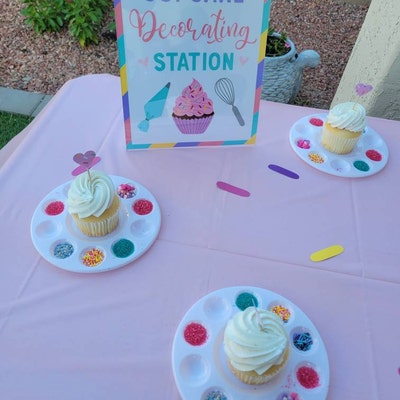 Cupcake Decorating Station Sign Printable, Girl Baking Party Birthday ...