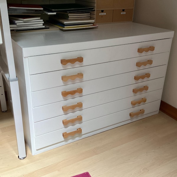 Wavy Wood Curvy Pulls for Cabinet Door Screws. Figured Squiggly Ethnic ...