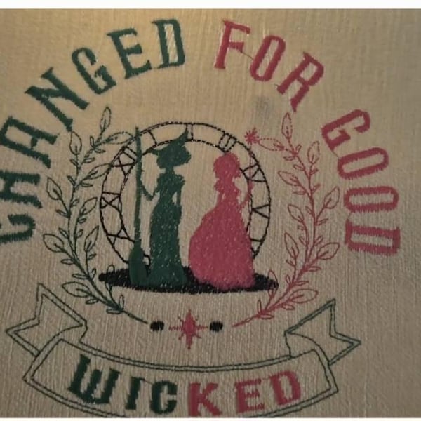 Changed for Good Wicked Embroidery Designs,witch Pink and Green ...