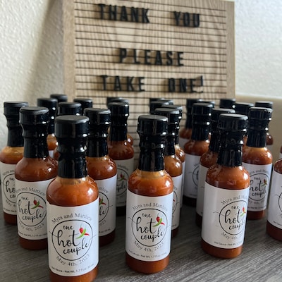 Hot Sauce Wedding Favors, Hot Sauce Gift, Mini Hot Sauce, Custom Hot ...