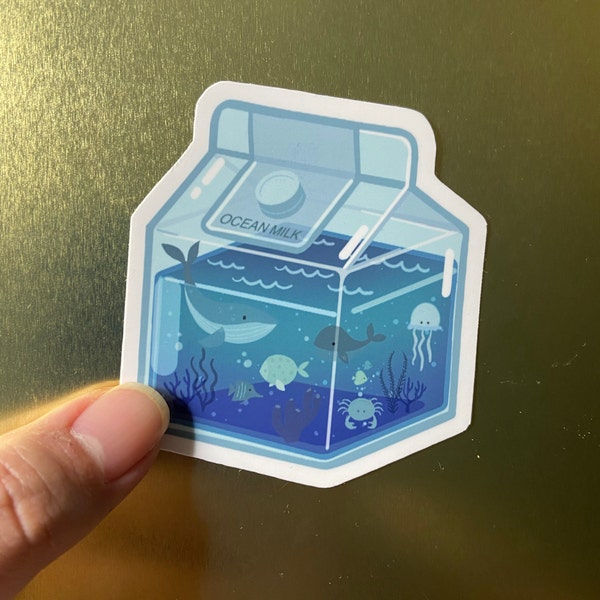 Milk Cartons Sticker Set (5 Pcs) | Space Milk | Bamboo Milk | Ocean ...