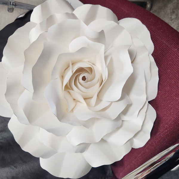 Set of 4 Paper Rose Templates, Paper Rose Flower SVG Cut Files and PDF ...