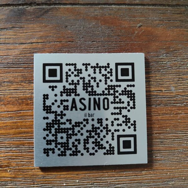 Set of 20 QR Code Metal Tags for Restaurant, Cafe Table Menu With Back ...
