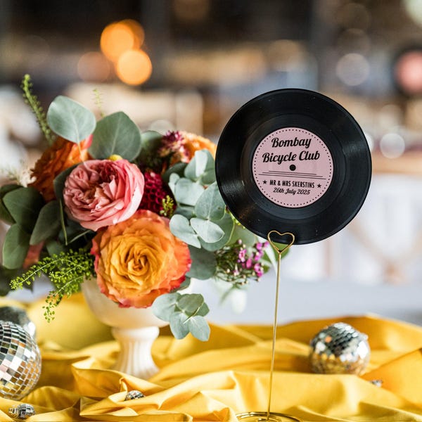 Personalised Record Label STICKERS for 7" Vinyl Record Table Names ...