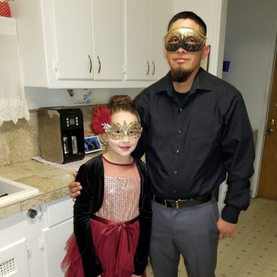 Father Daughter Masquerade Mask Set, Father Daughter Dance Masks Gold ...