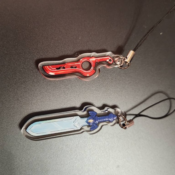 Video Game Sword Clear Acrylic Charm | Phone Charm, Video Game Charm ...