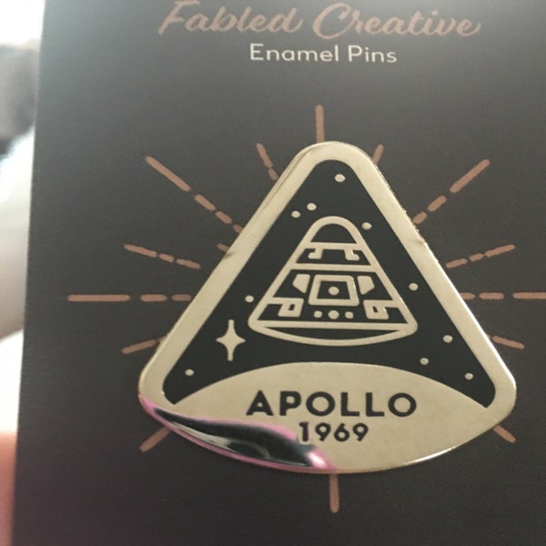 Nasa Apollo 11 Command Module Enamel Pin Space Program Art Cosmic Science Astronomy Fashion