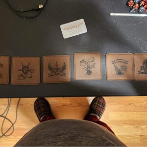 Dungeons and Dragons Leather Coaster Set Dad Gift Nerdy Christmas Dnd ...