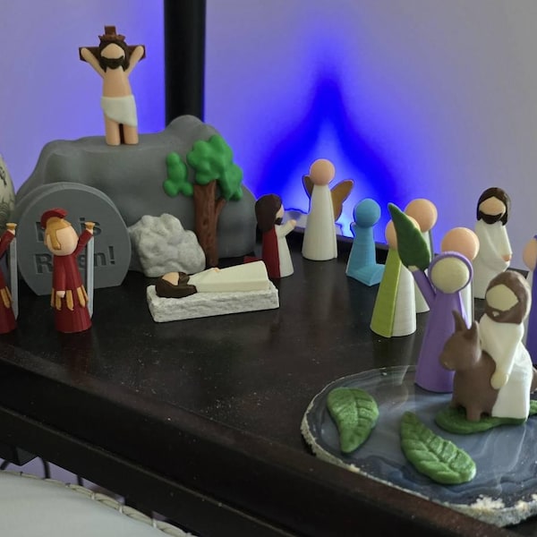 Easter Resurrection Set-double Sided (3D Printed) - Etsy
