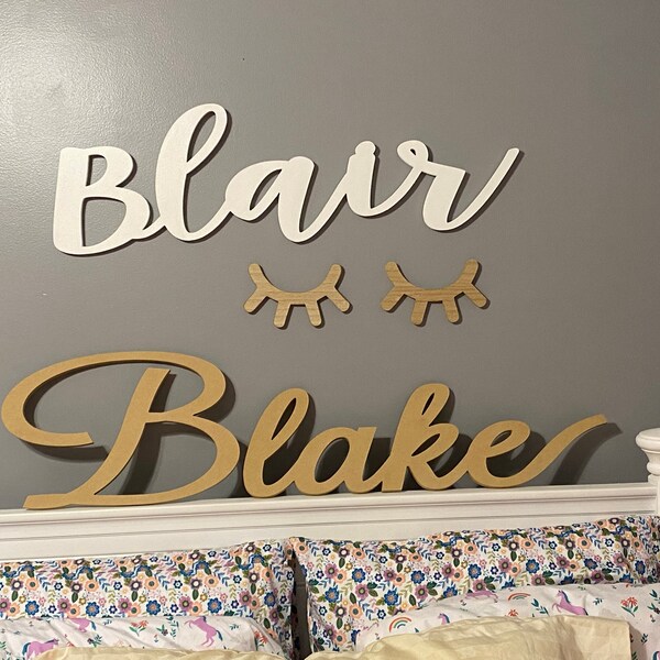 Custom Cursive CNC Name Large Family Cut Out Child Sign - Etsy