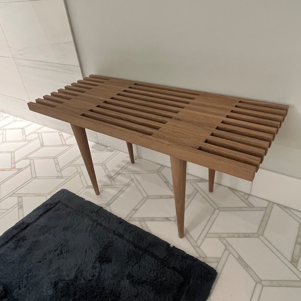 36-60 Walnut Split Slat Coffee Table – Mid Century Modern – Solid Wood ...