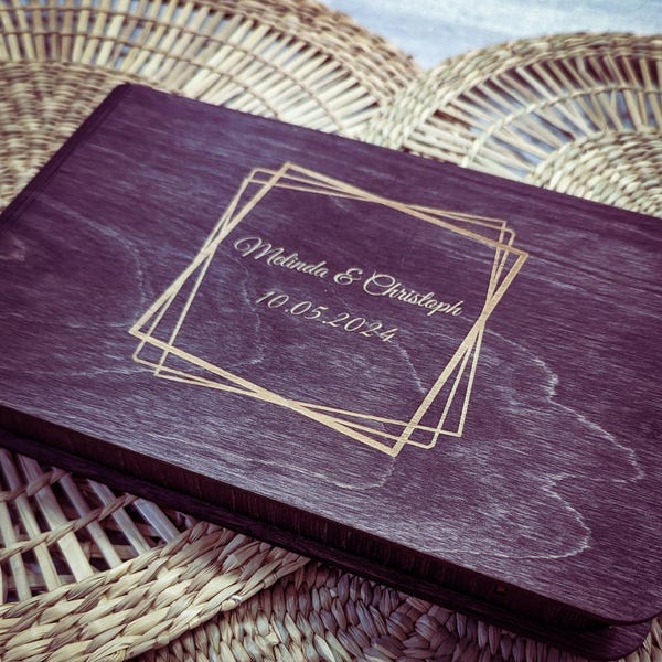 13x18cm (5x7) Rustic Wooden Photo Box. Couple Memory Box. Rustic Photo ...