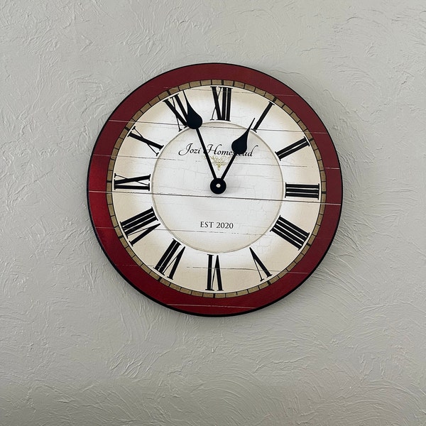 Carolina Red Wall Clock, 8 Sizes!!, EXTRA Quiet Mechanism, Lifetime ...