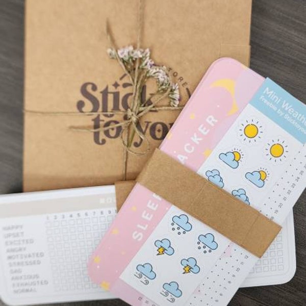 Aesthetic Monthly Habit Tracker Sticker Goals Tracker Daily Habit ...