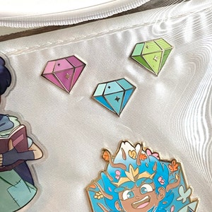 Chaos Emerald Filler Enamel Pins Silver Enamel & All 7 Different Colors ...