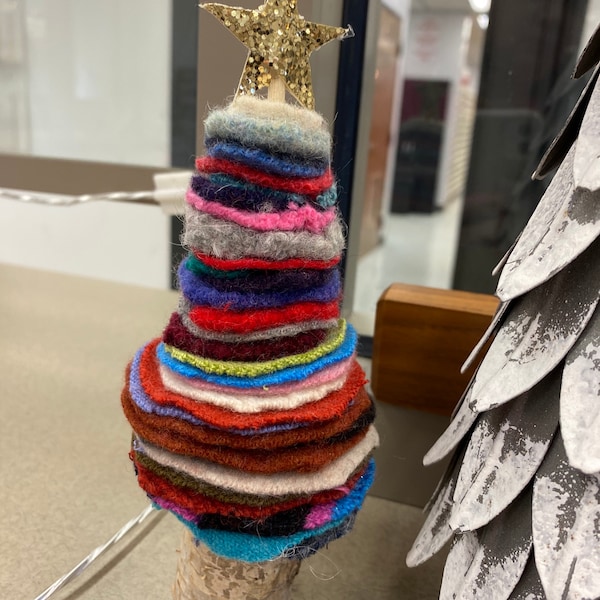 Small Felted Wool Christmas Tree – Handmade Eco-friendly Holiday Décor ...