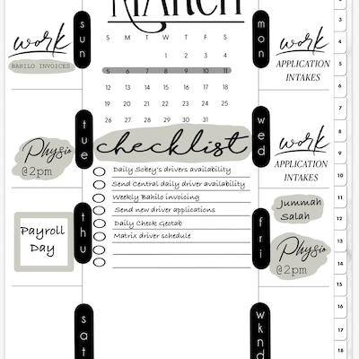 January 2023 Sidekick Stickers Essential Planning Stickers - Etsy