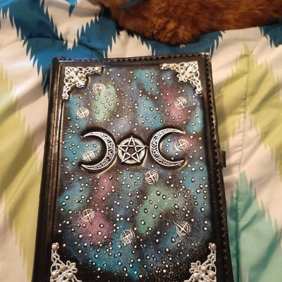 3D Leather Refilable Notebook, Magic Ritual,galaxy,leather Grimoire ...