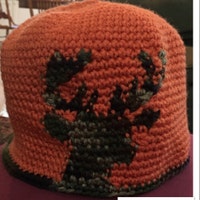 Crochet Pattern - Dylan Deer Silhouette Hat/beanie by Lakeside Loops ...