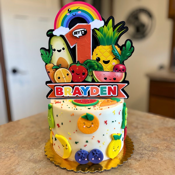 Fruits Cupcake Toppers Fondant Fruits Fondant Veggies Fruits Cake ...