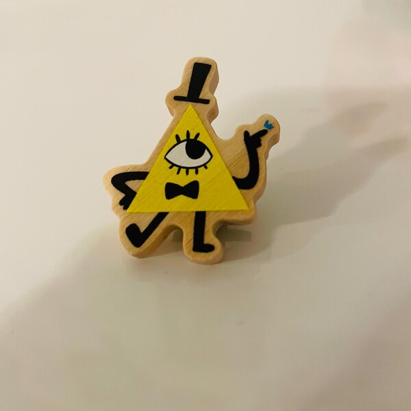 Bill Cipher Gravity Falls Wooden Pin - Etsy Canada