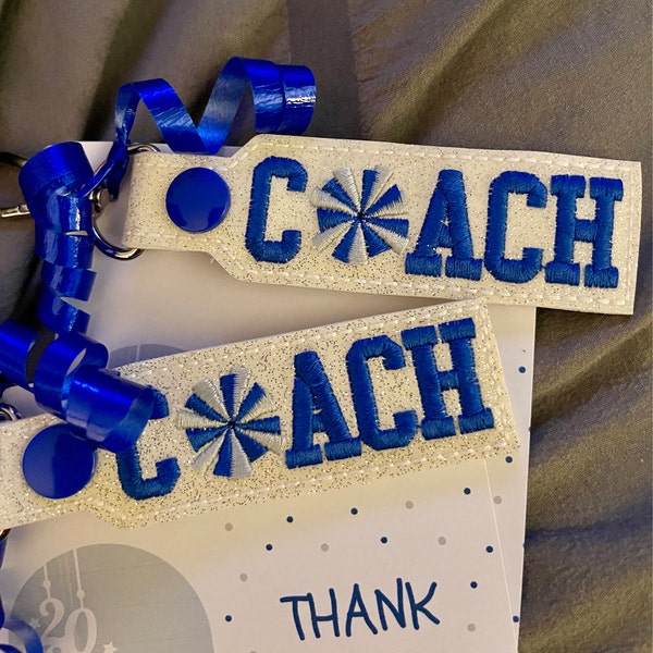 Cheer Coach Keychain, Cheerleading Key Fob, Cheerleader Coach Gift ...