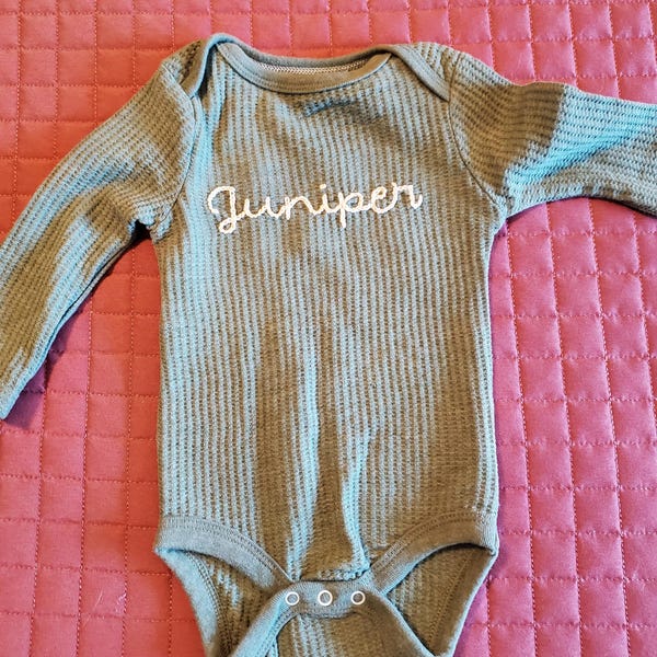 Custom Hand-embroidered Baby Pajamas / Short Baby Romper / Sleeper - Etsy