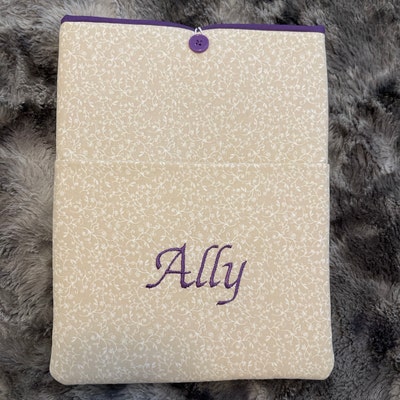 Personalized Book Sleeve Custom Embroidered Book Sleeve Kindle Sleeve ...