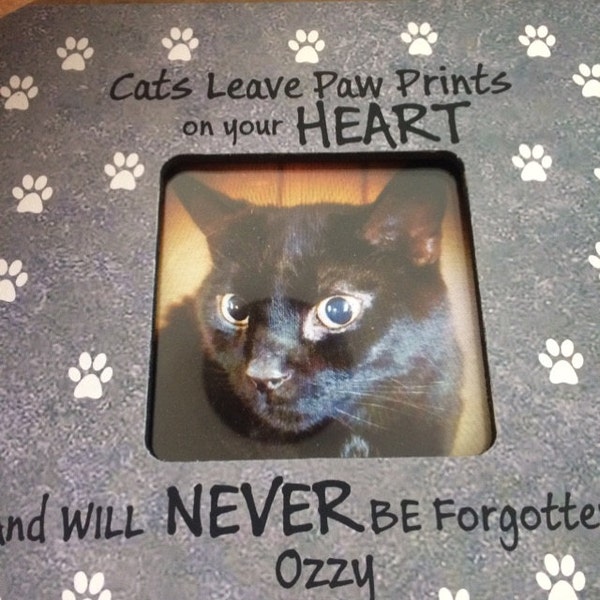 Personalized Pet Cat Memorial Loss of Pet Loss Gift Cat Death Frame Cat ...