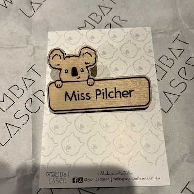 Name Badge / Name Tag Australian Animal Designs / Koala Name Badge ...