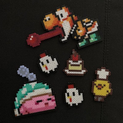 Super Mario Bros Elements Perler Beads Art Nintendo Video Game Can Be ...