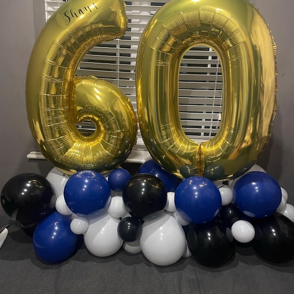 Customisable Double Digit Balloon Sculpture, Choose Your Own Colours ...