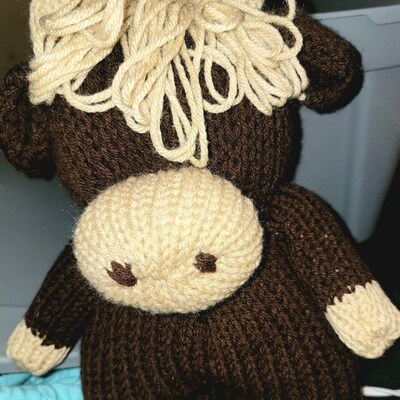 Highland Cow Knitting Machine Pattern PDF ONLY Addi Sentro - Etsy