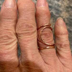 Copper Finger Splint Ring - Sterling Silver Lateral Deviation Arthritis ...